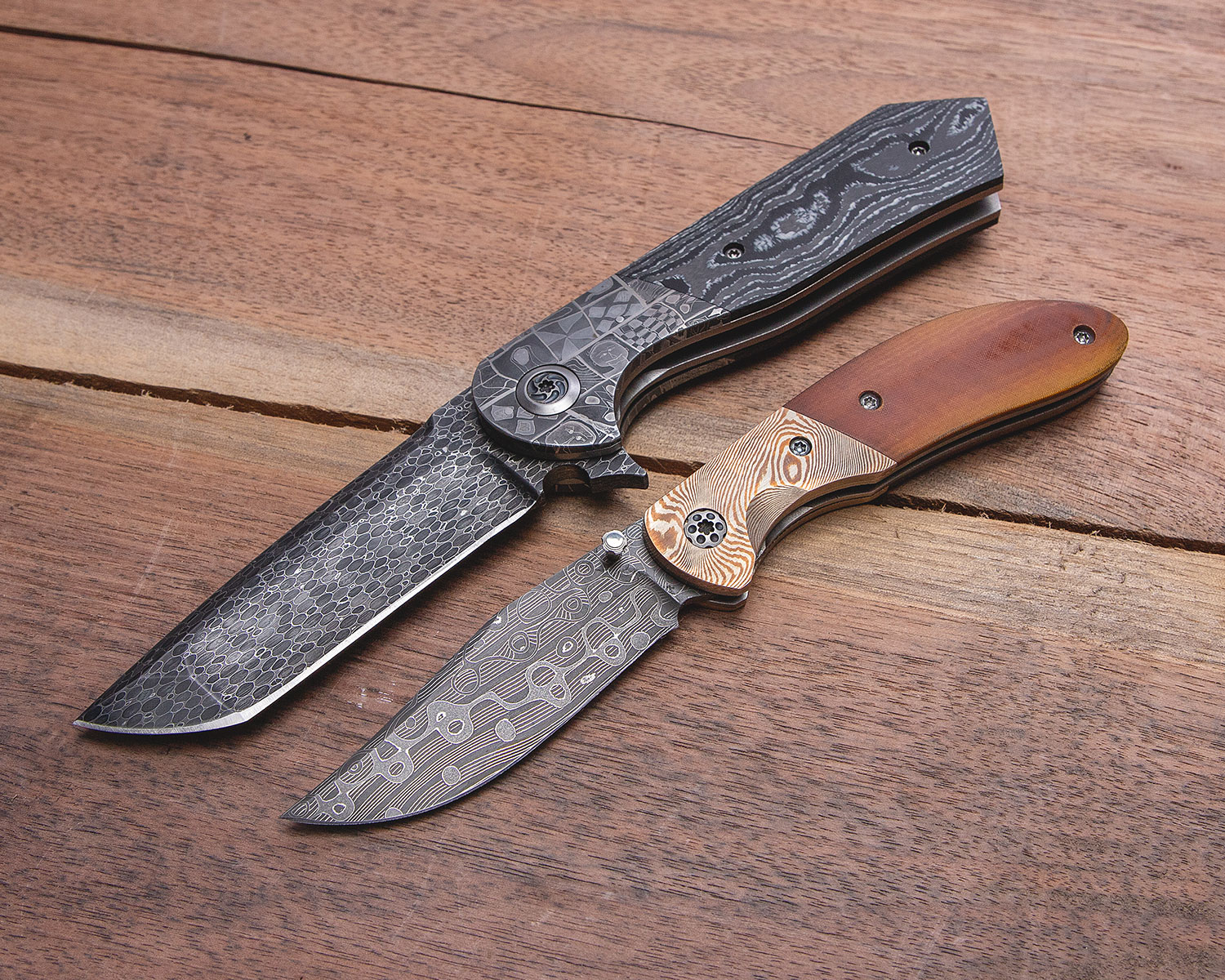 Melvin Lozada Custom Rhino 3.5 Dragon Flipper Knife 3.625" Dragonskin ...