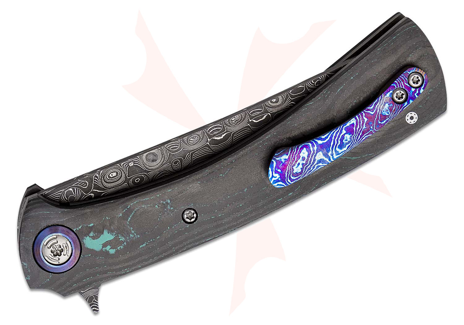 Melvin Lozada Custom Katana 3.5 Slim Flipper Knife 3.875" Norris ...