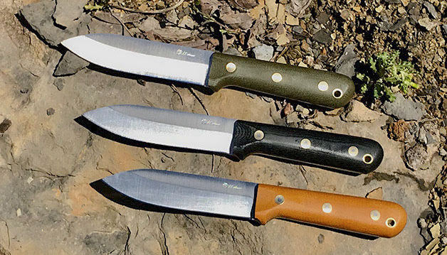 L.T. Wright Gen 5 5.1" A2 Saber Grind Kephart Fixed Blade Knife, Natural Canvas Micarta, Leather ...