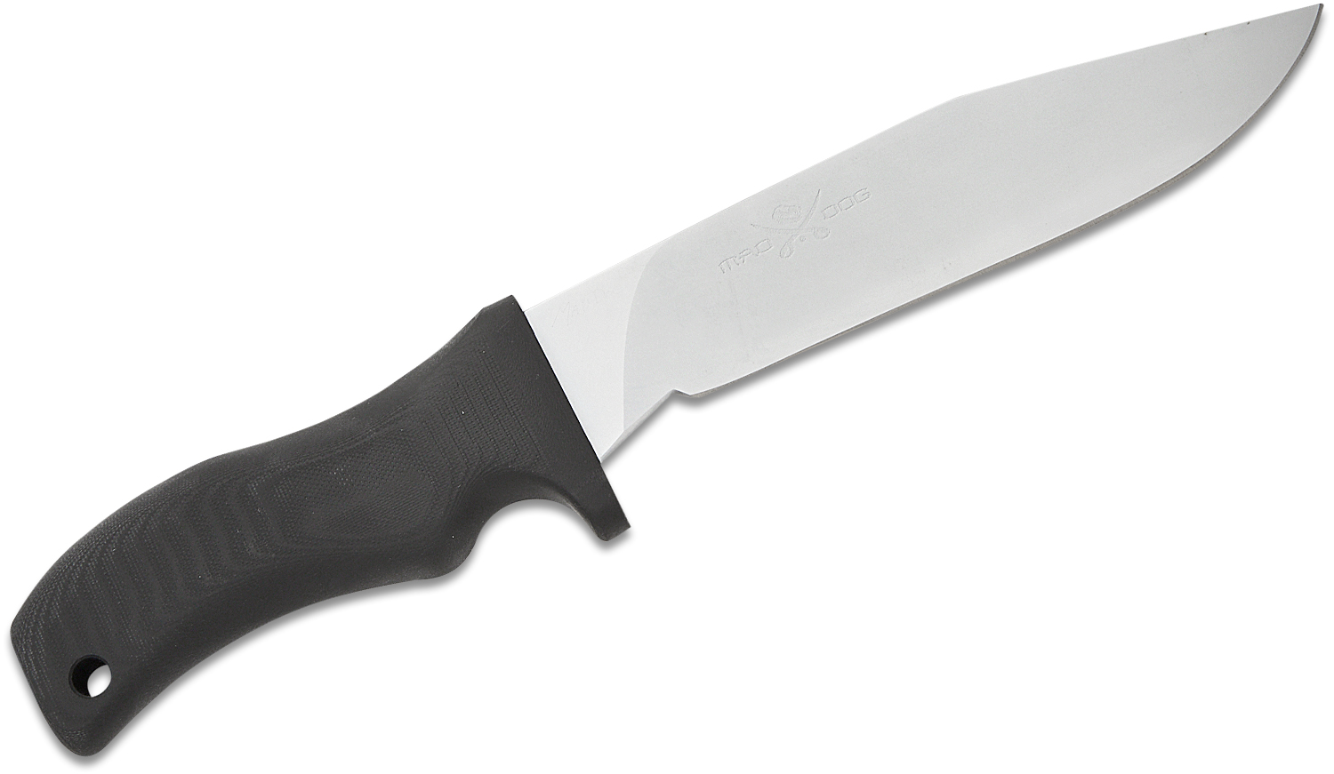 Mad Dog Knives ATAK Fixed Blade Combat Knife 7.125" O-1 Tool Steel VVTL Clip Point Blade, Black ...