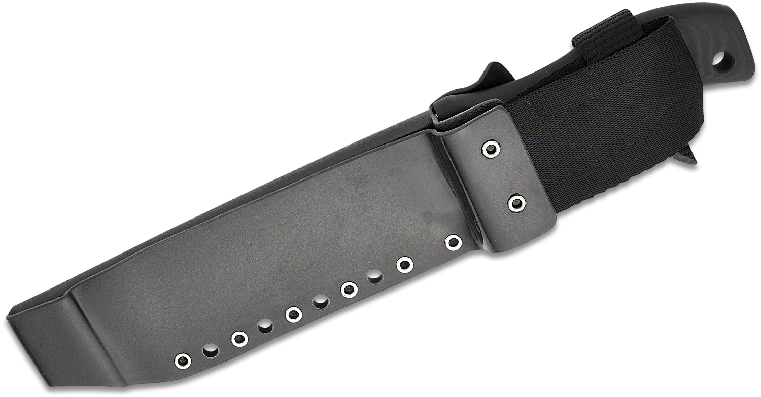 Mad Dog Knives ATAK Fixed Blade Combat Knife 7.125" O-1 Tool Steel VVTL Clip Point Blade, Black ...