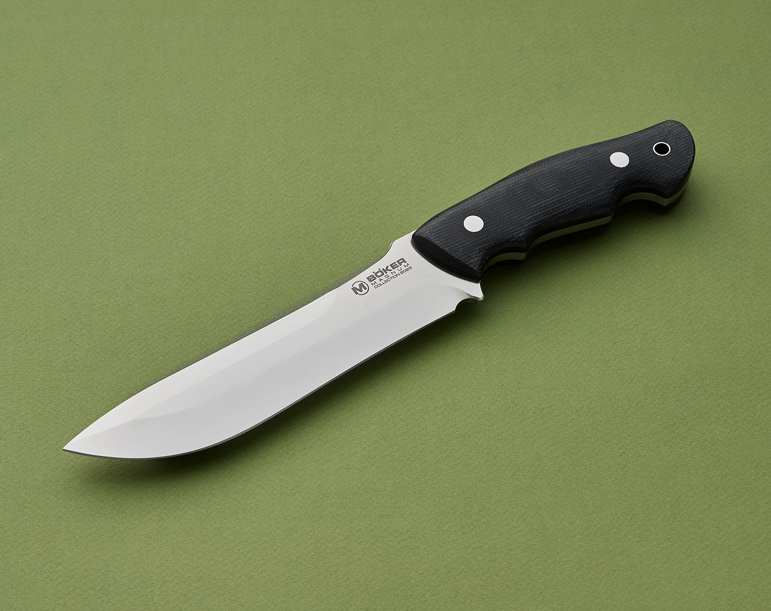 Boker Magnum Collection 2023 Burnley Fixed Blade Knife 6.85" D2 Two-Tone Drop Point, Black ...