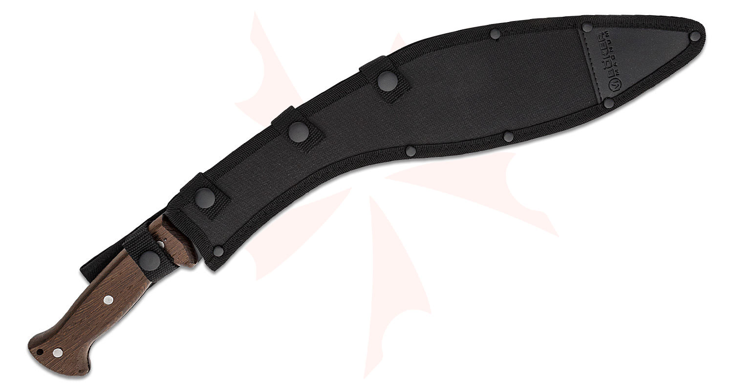 Boker Magnum Kukri Machete 15.16" 420 Black Blade, Wooden Handles ...