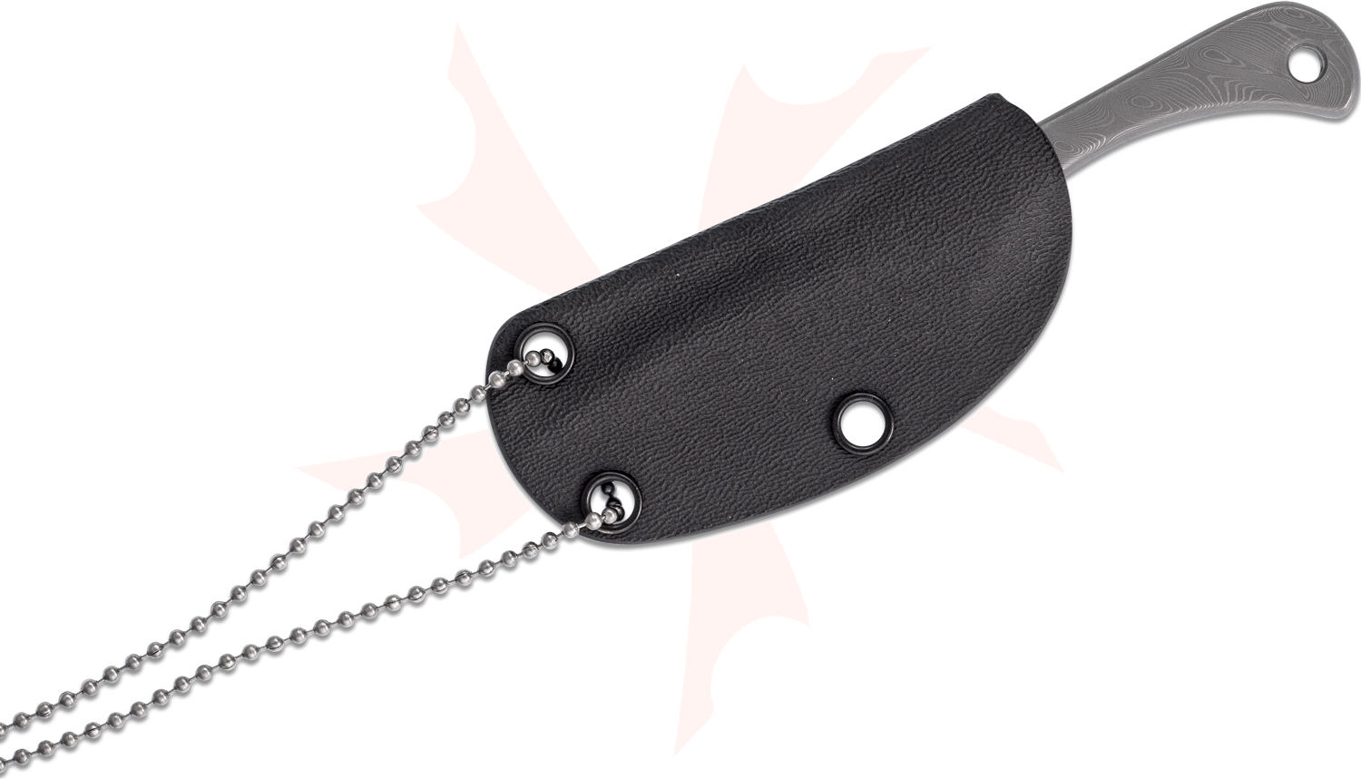 Sal Manaro Custom Neck Knife Fixed 2.625" Nichols XHP-Core Damascus ...