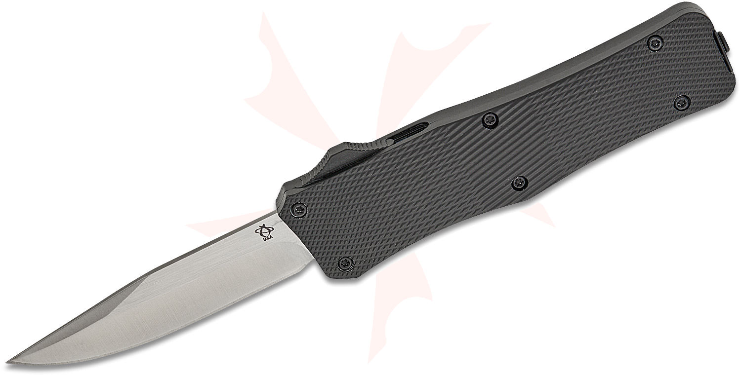 Mantis 811 AUTO OTF Knife 3.25" 440C Satin Drop Point Blade, Black ...