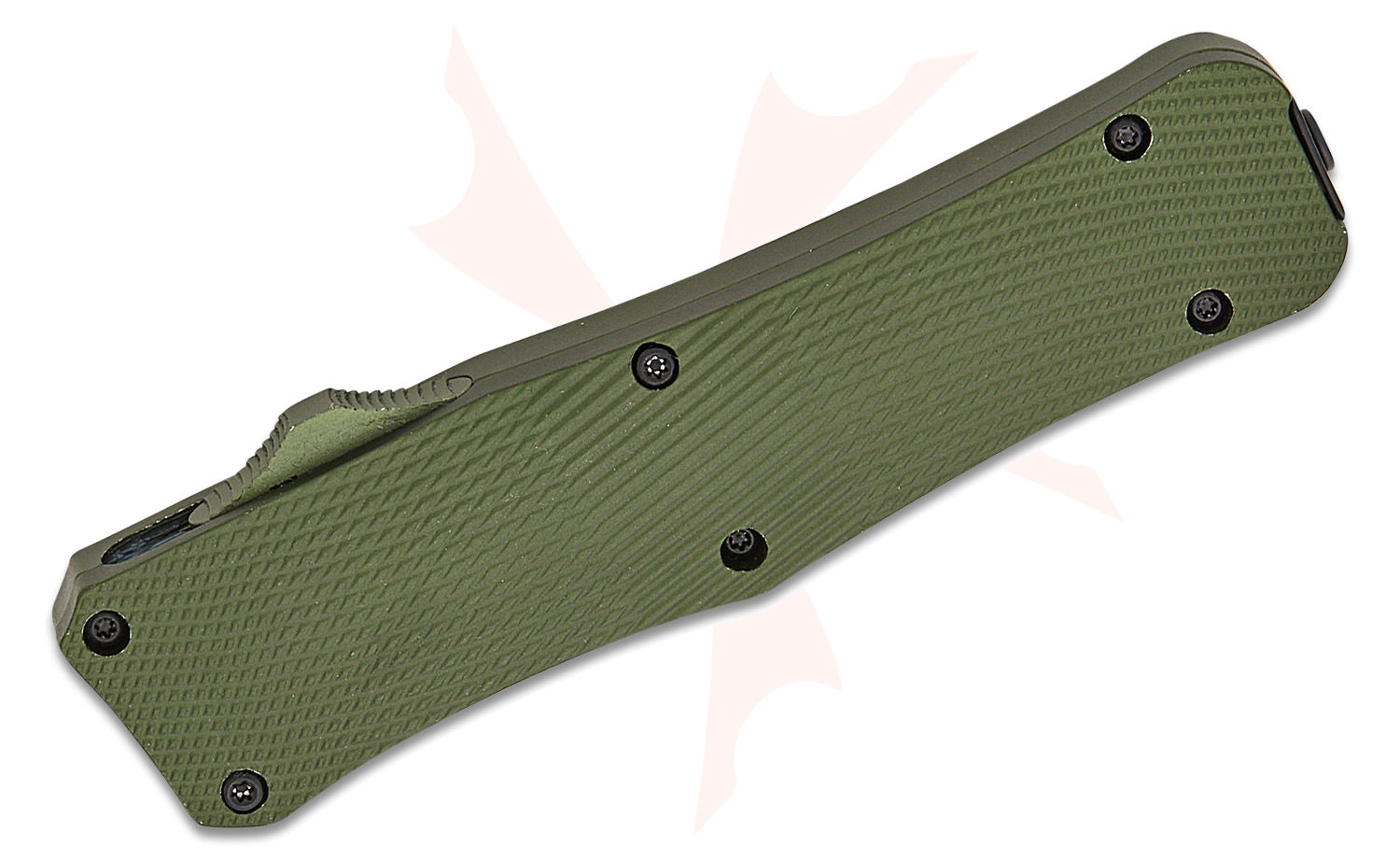 Mantis 817 AUTO OTF Knife 3.25" 440C Satin Plain Double Edge Dagger ...
