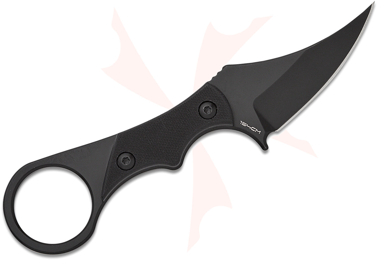 Mantis Sabot I Fixed Blade Karambit 2.54" 154CM Black Trailing Point ...