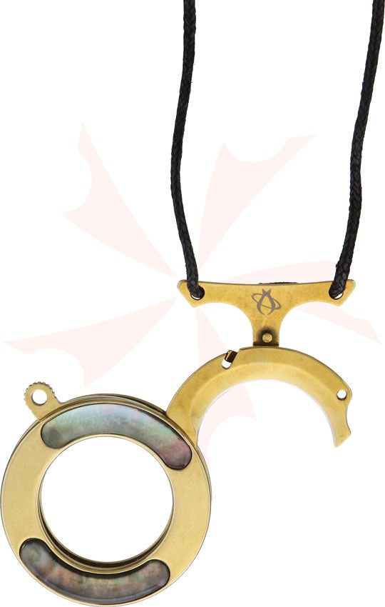 Mantis MK-14 GBP G&G Hawk Vicious Circle Folding Neck Knife 1.5" Gold ...