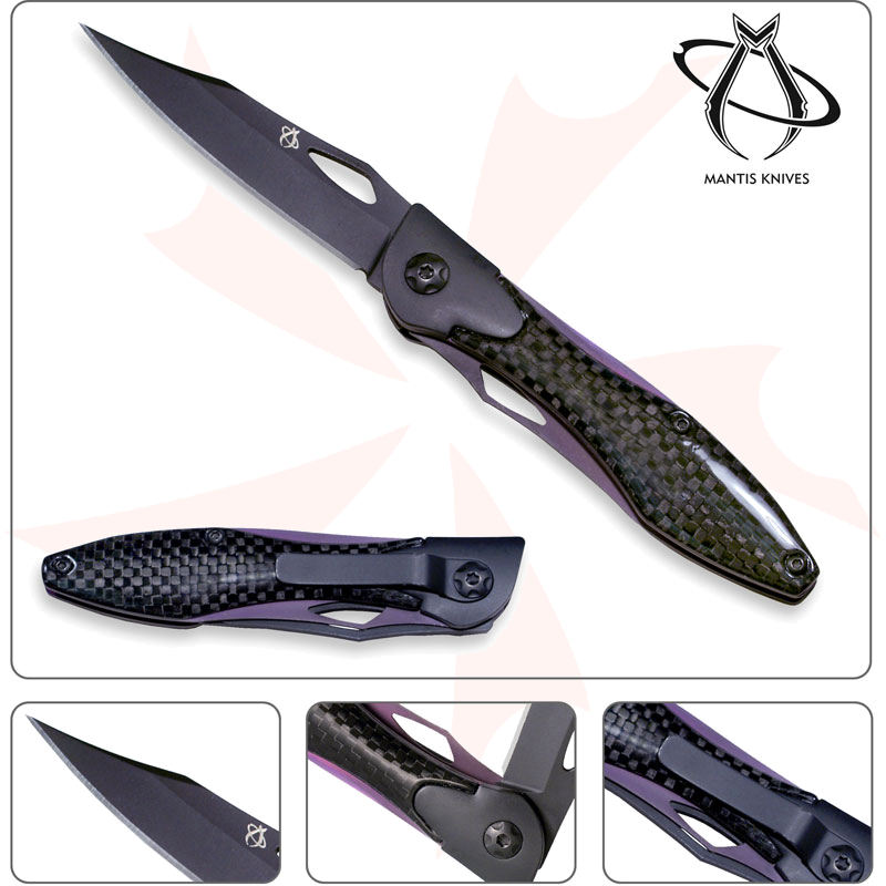Mantis MT2-Ti Classiest Act Folding Knife 3" S30V Blade, Carbon Fiber ...