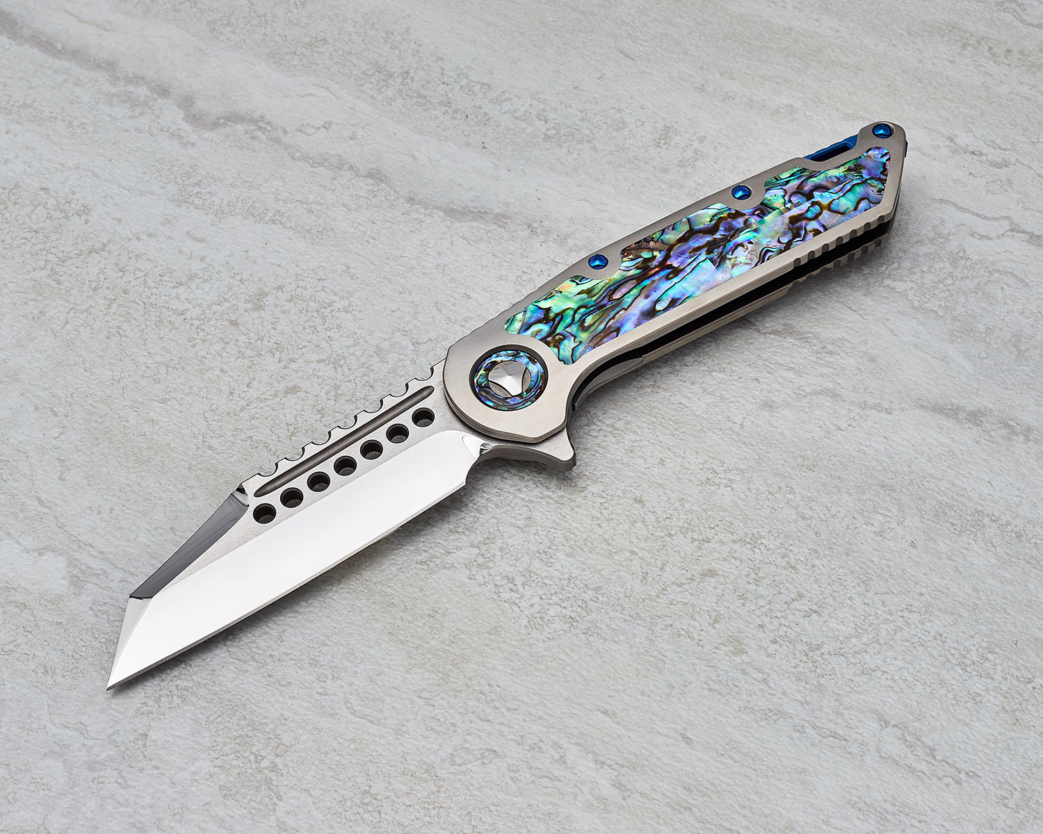 Marfione Custom Knives Warhound Flipper Knife 3.75" CTS-204P Mirror ...