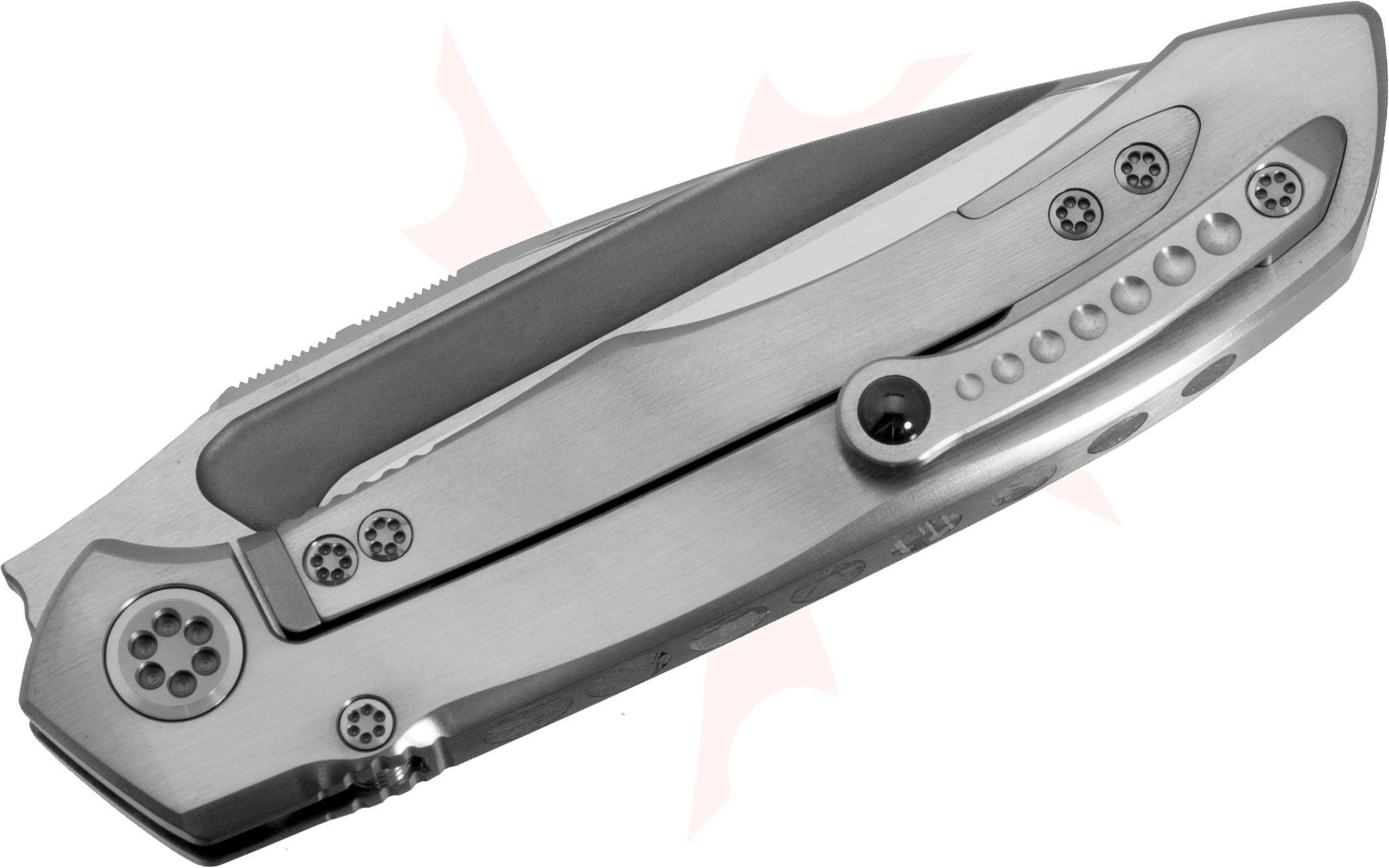 Marfione Custom Knives Anax 3.625" Mirror Polish Elmax Blade, Integral ...