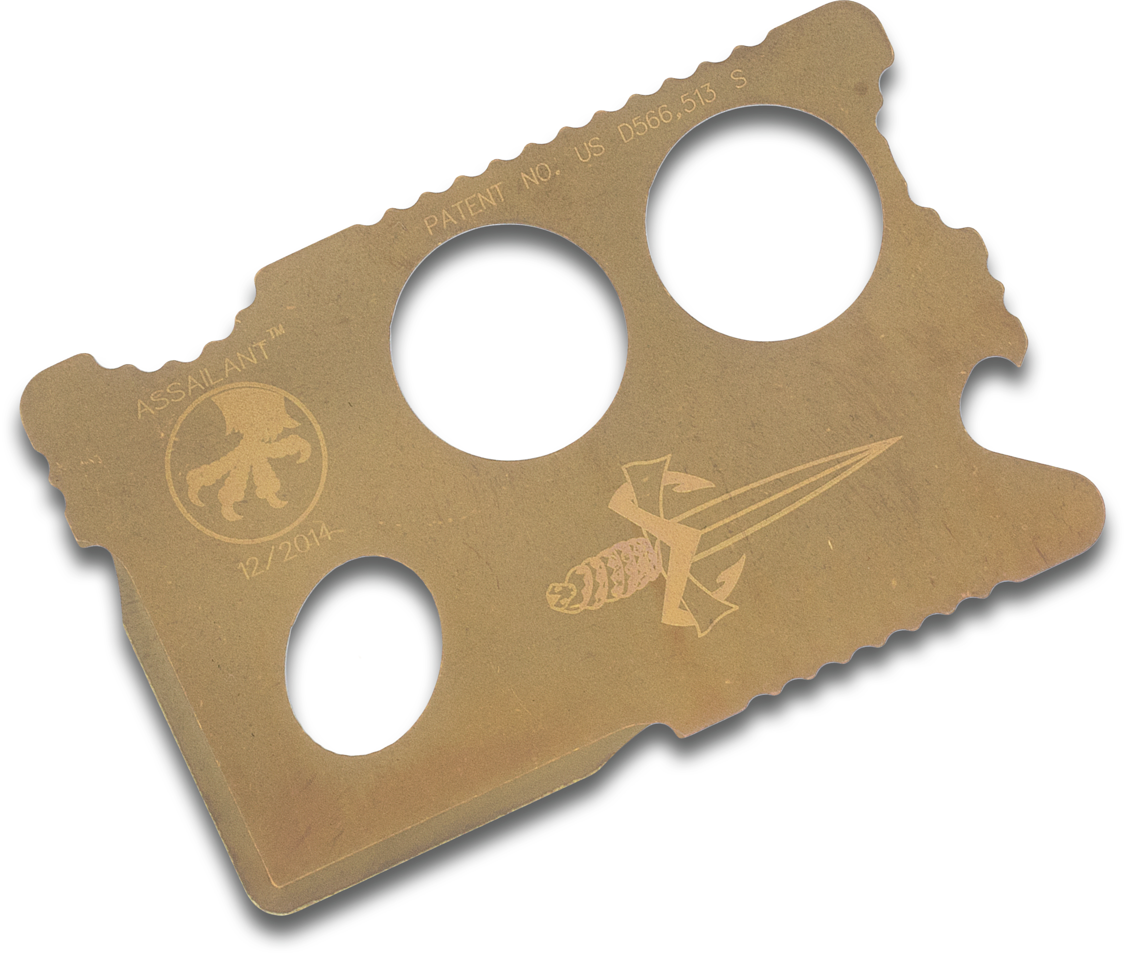 Marfione Custom Knives Assailant Titanium Credit Card Style Knife with ...