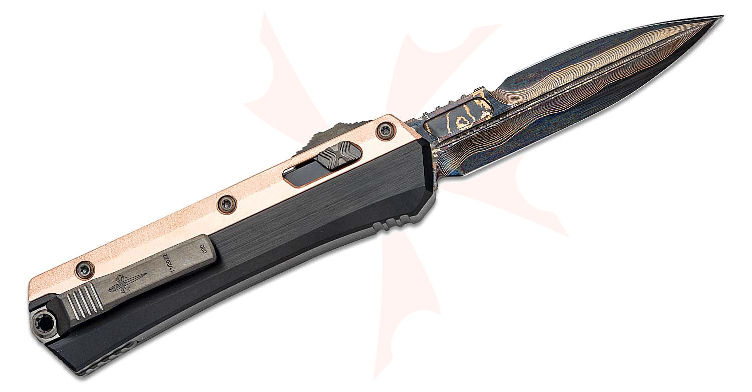 Marfione Custom Knives Glykon AUTO OTF Knife 3.75" Hot Blued Baker ...