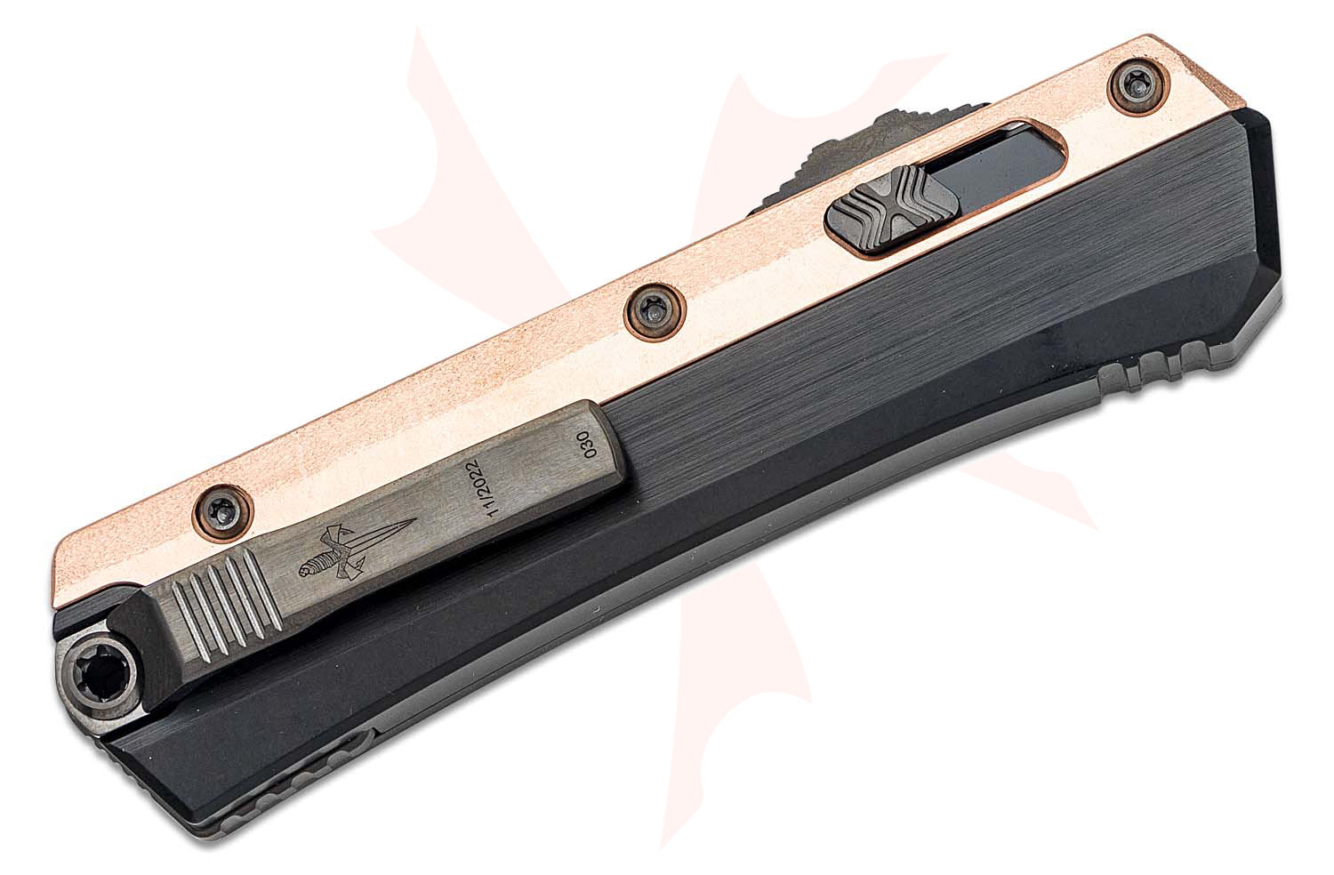 Marfione Custom Knives Glykon AUTO OTF Knife 3.75" Hot Blued Baker ...