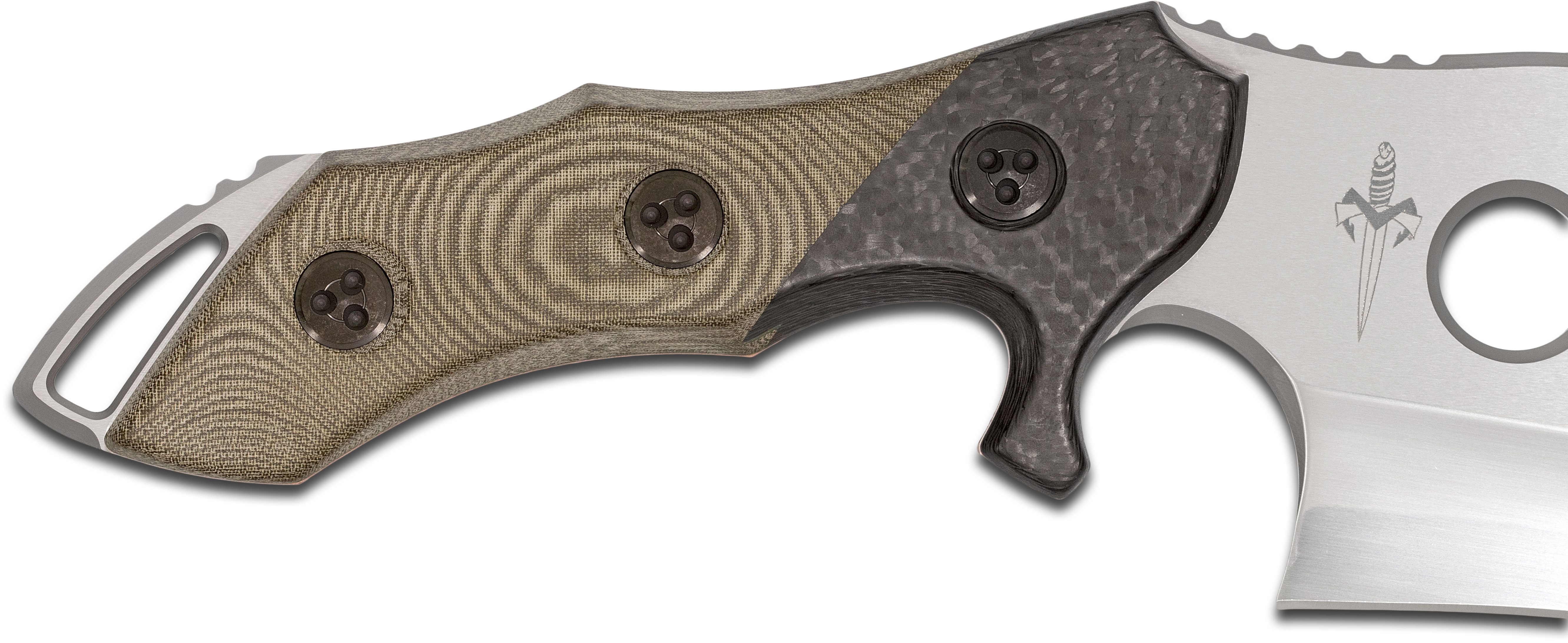 Marfione Custom Knives Juggernaut Fixed 8.875" Hand Rubbed Satin M390 ...