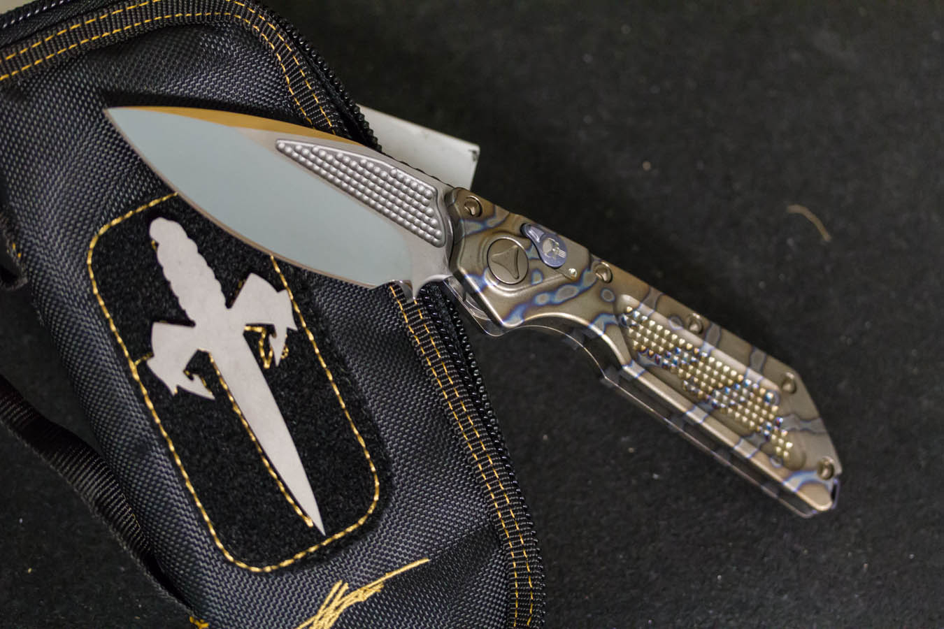 Marfione Custom Knives DOC Killswitch AUTO 4" Mirror Polished Elmax ...