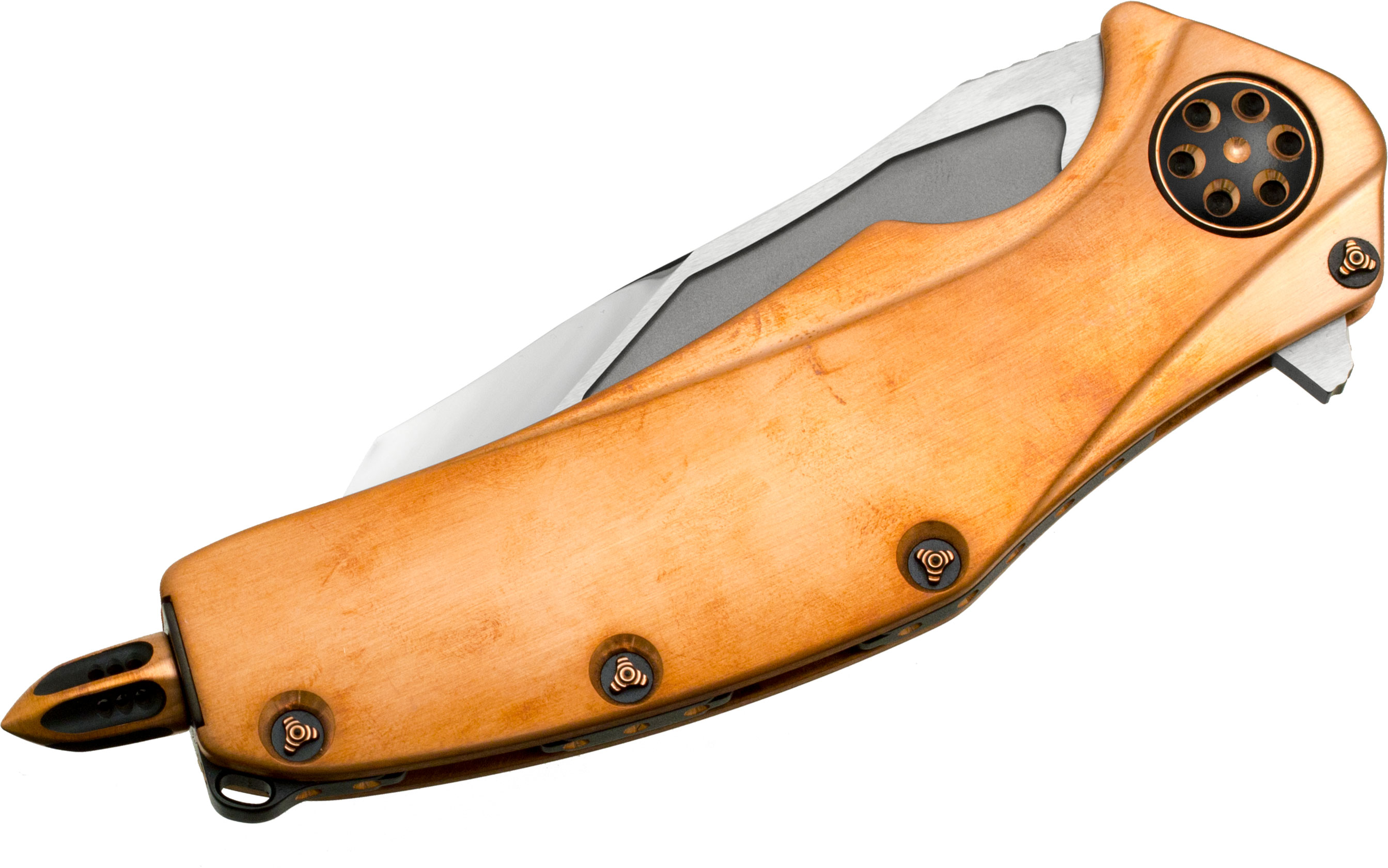 Marfione Custom Knives Matrix Flipper 3.75" Mirror Polished Elmax Blade ...