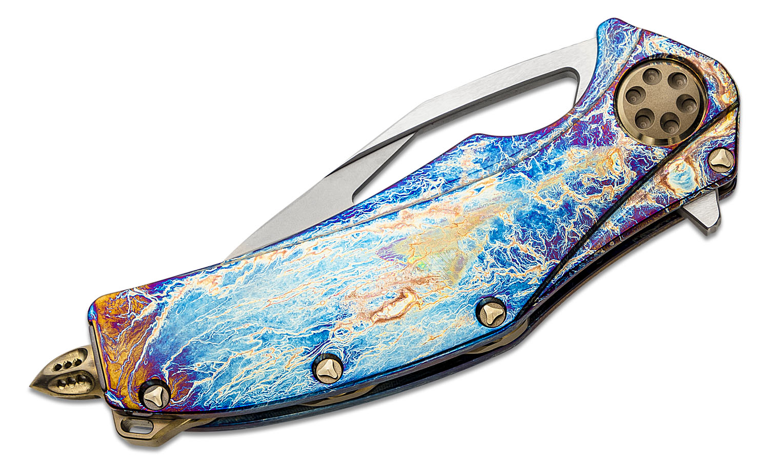 Marfione Custom Knives Matrix R Flipper Knife 3.75" M390 Mirror ...