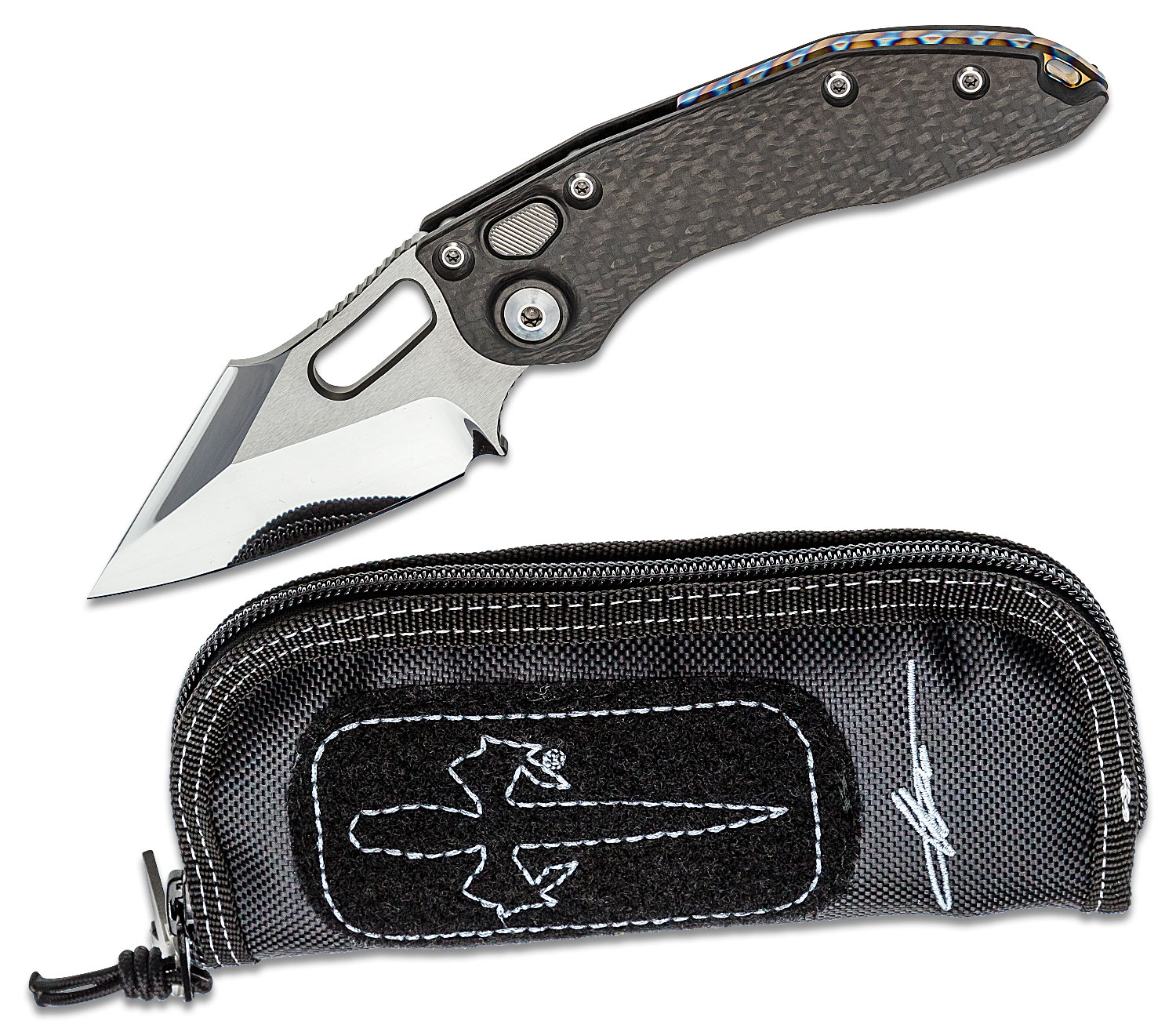 Marfione/Borka Blades Custom Stitch #011 AUTO Knife 3.625" M390 Mirror ...