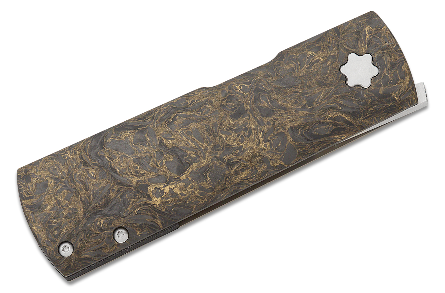 Maserin 372/G Daga Flipper Knife 3.14" Elmax Satin Single-Edge Dagger ...