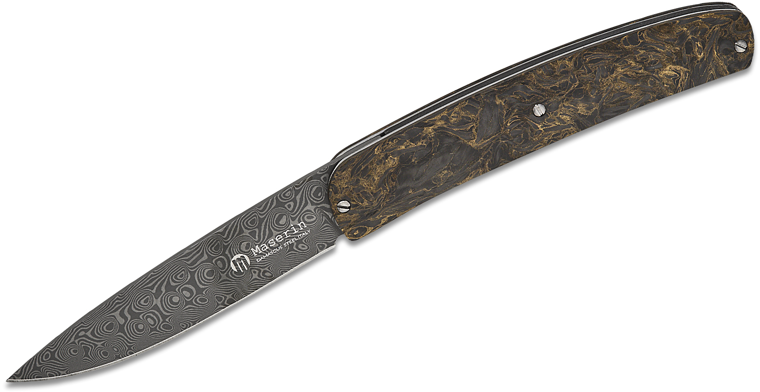 Maserin 381/DG Mini-Gourmet Folding Knife 3.26" Small Roses Damascus ...