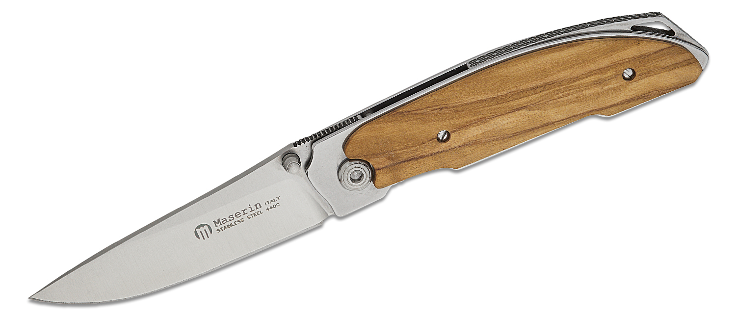 Maserin 500/OL Arno Folding Knife 2.75" 440C Bead Blast Blade ...