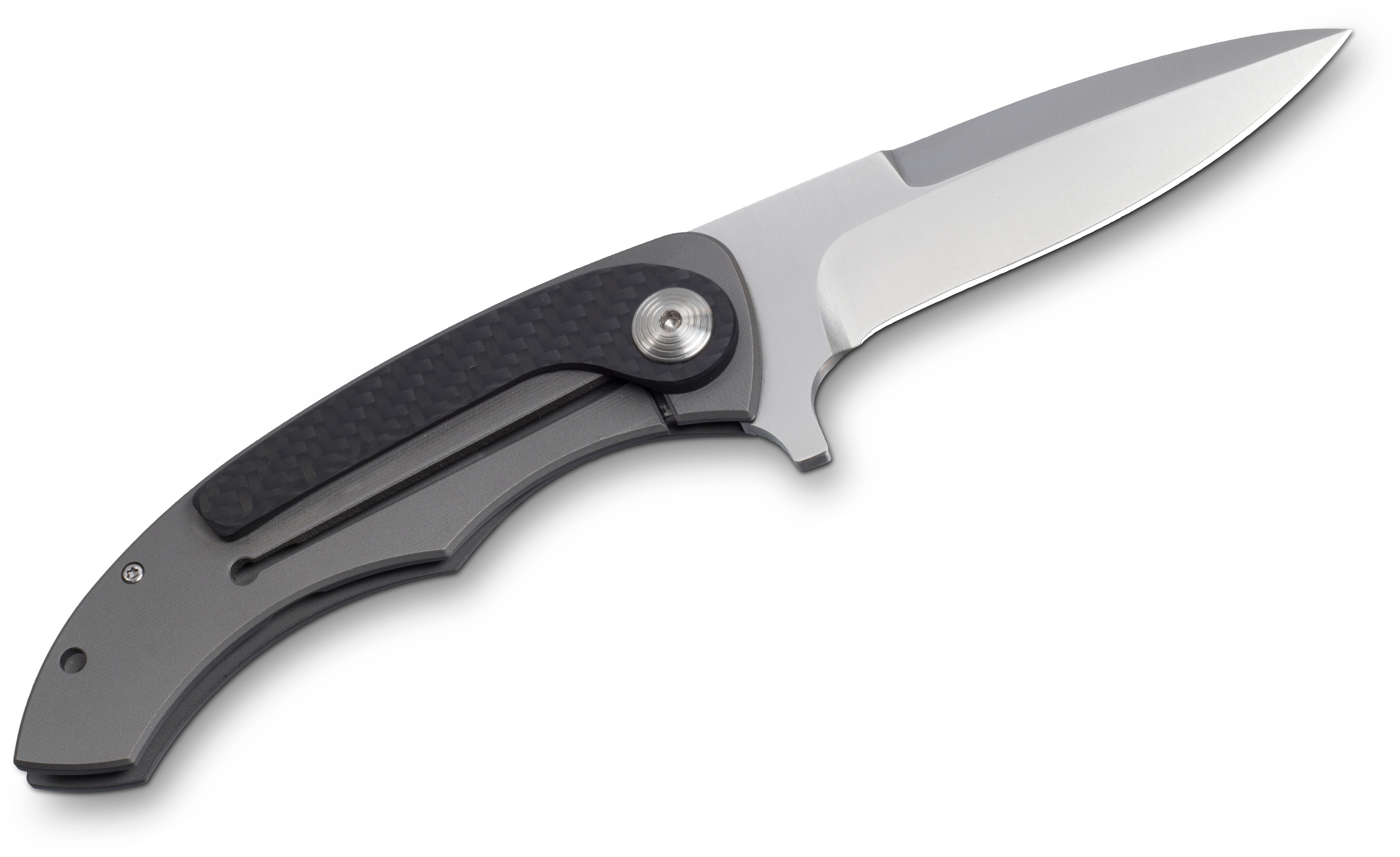 Maserin 382/OL AM1-Tech Frame Flipper 3.75" Satin S35VN Plain Blade, Titanium Handles with Olive ...