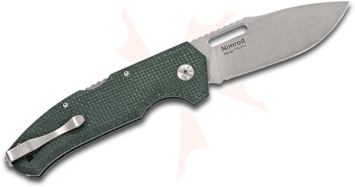 Maserin 480/MV Rumici Nimrod Folding Knife 3.625" M390 Stonewashed ...