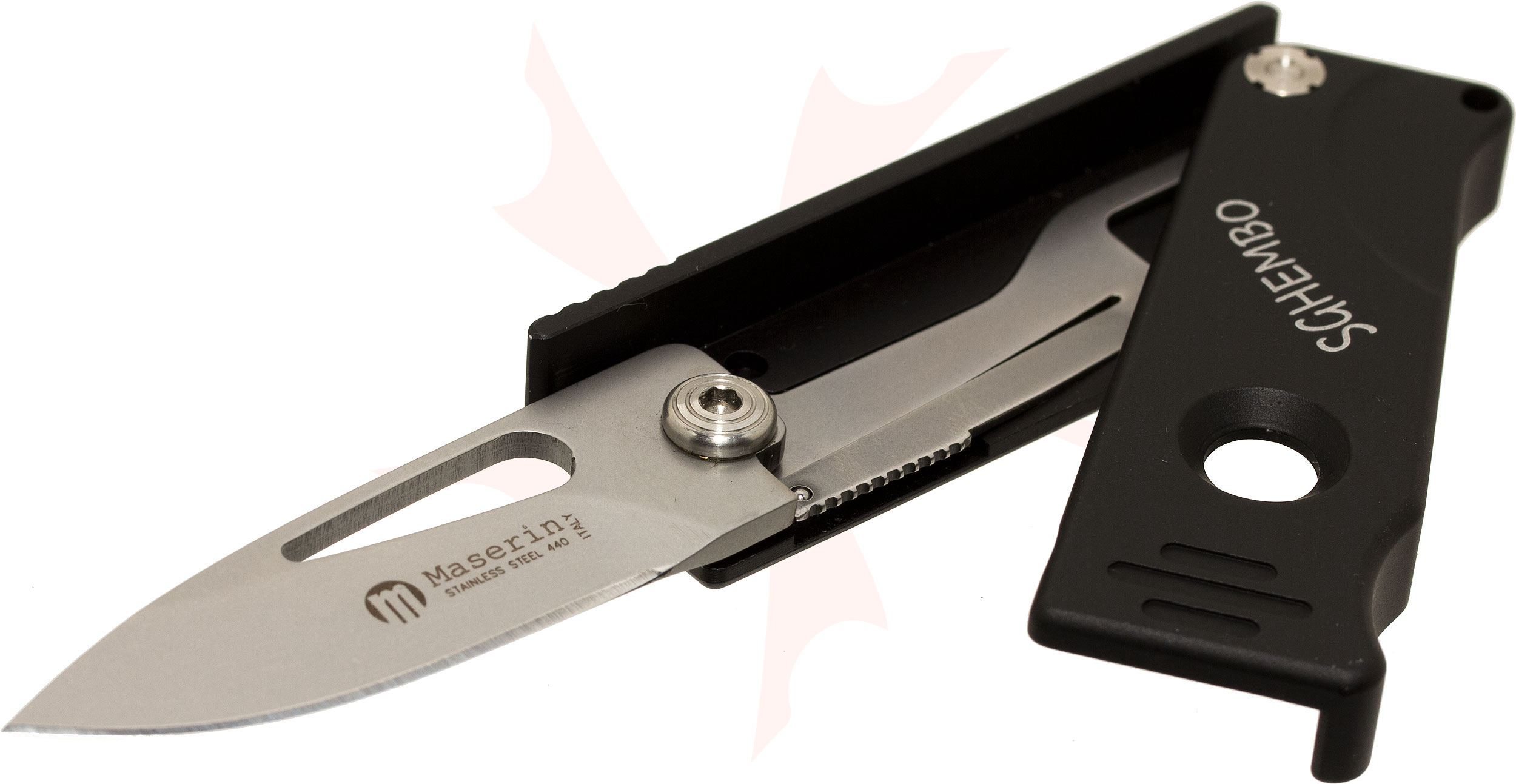 Maserin 565A Sghembo Folding Knife 2-1/2" Blade, Orange Aluminum ...