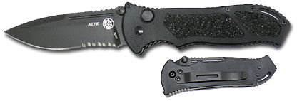 Masters of Defense Automatic ATFK 3.4" Black Combo Edge Blade ...