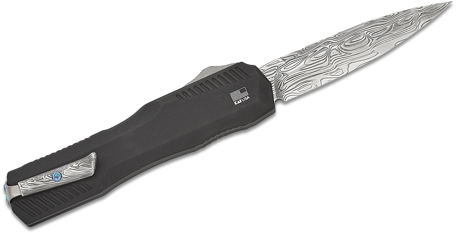 Matt Diskin Custom Livewire OTF AUTO Knife 3.35" Sparse Twist Damasteel ...