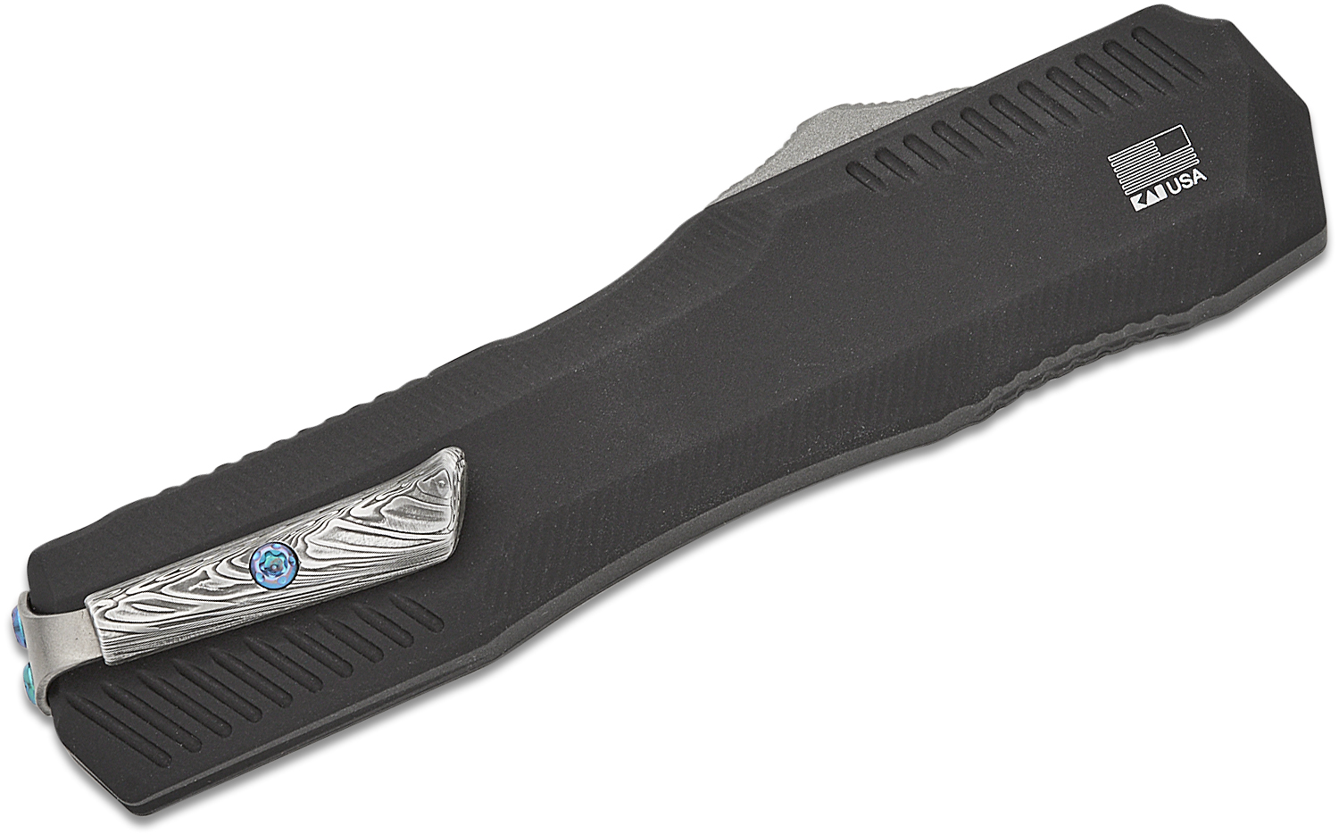 Matt Diskin Custom Livewire OTF AUTO Knife 3.35" Sparse Twist Damasteel ...