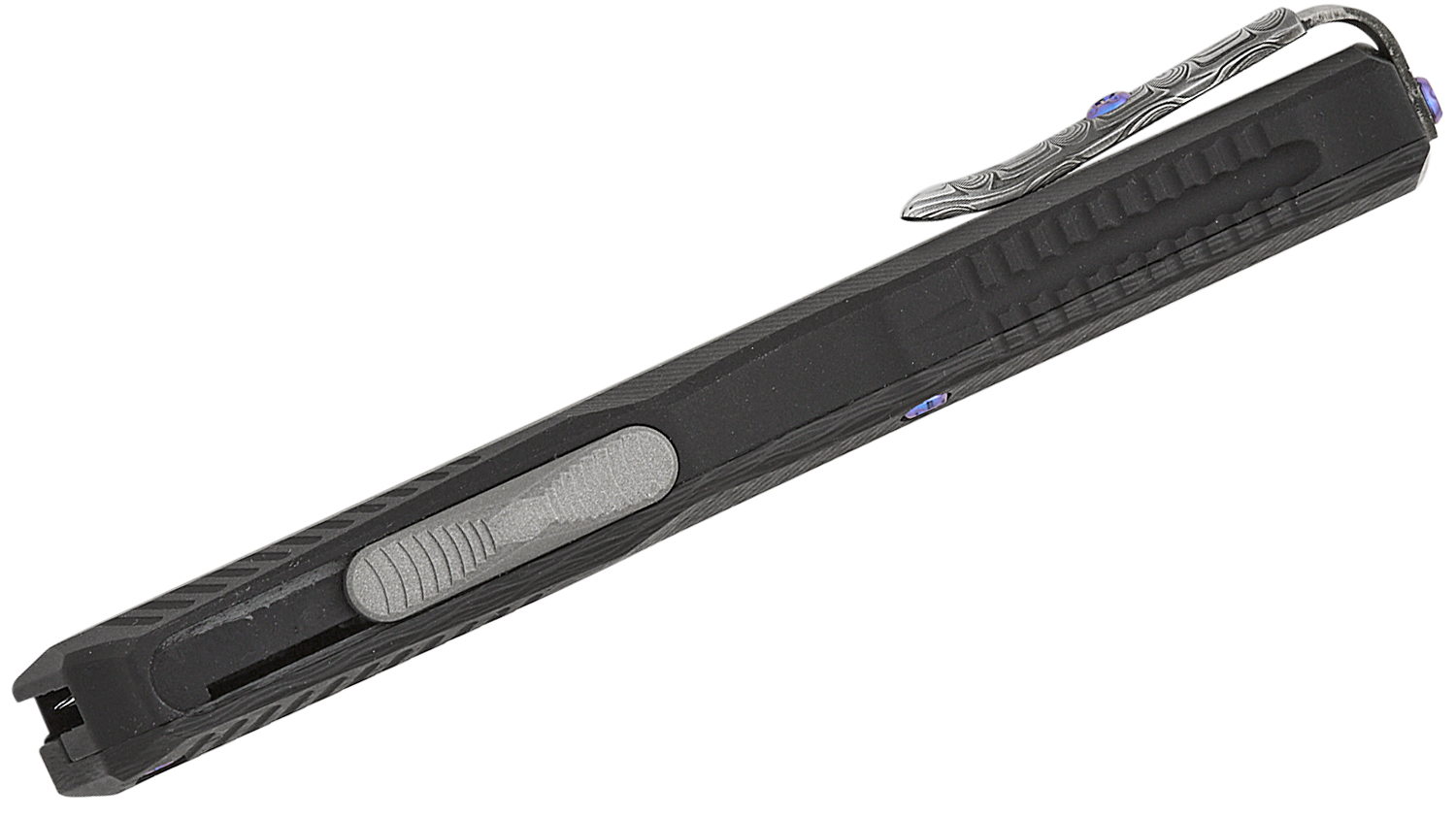 Matt Diskin Custom Livewire OTF AUTO Knife 3.35" Hugin Damasteel Drop ...