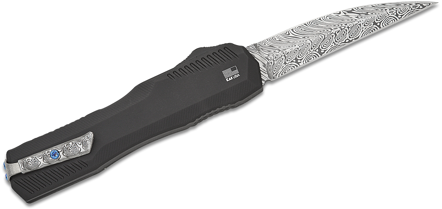 Matt Diskin Custom Livewire OTF AUTO Knife 3.35" Fafnir Damasteel ...
