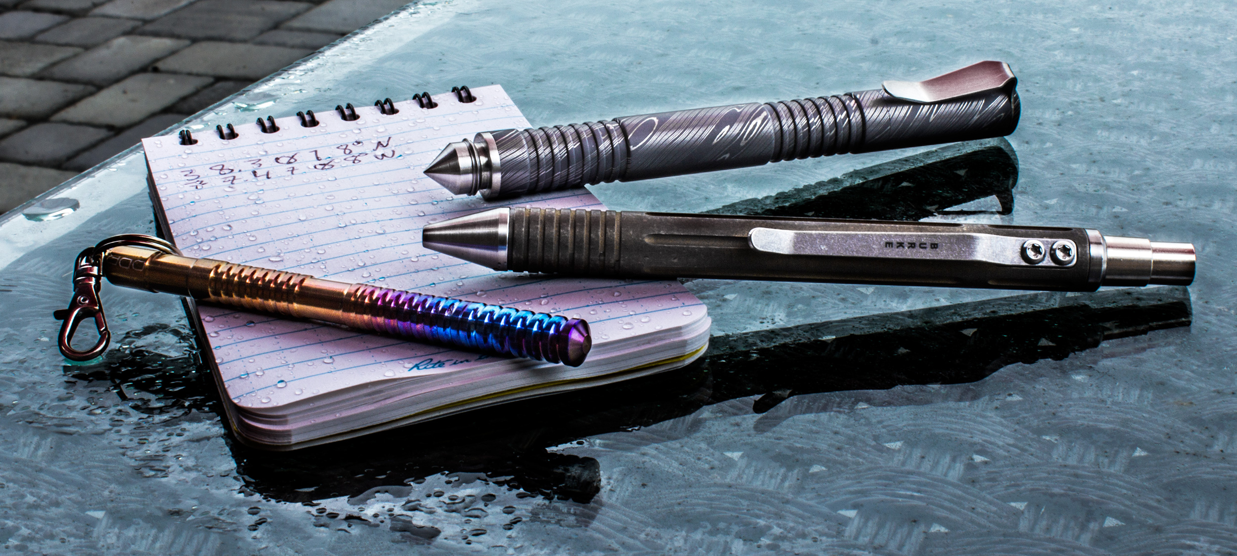 Matthew Martin Custom Executive S500DA Damascus Screw Cap Tactical Pen ...