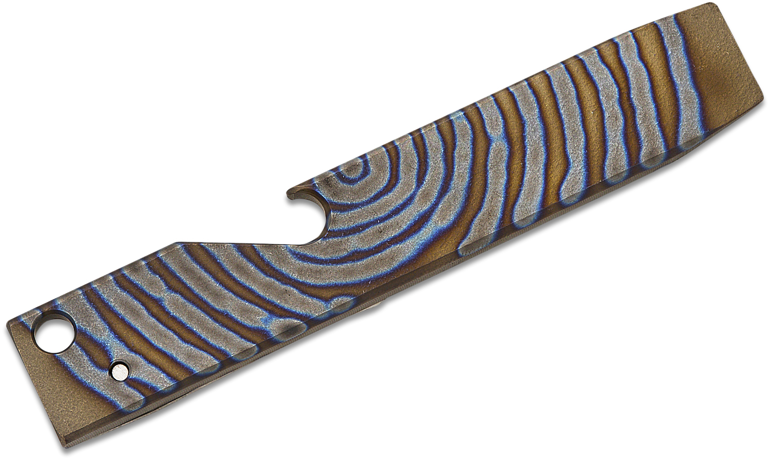 Maverick Customs 3.8" Flamed Circles Titanium Pry Bar with Bottle ...