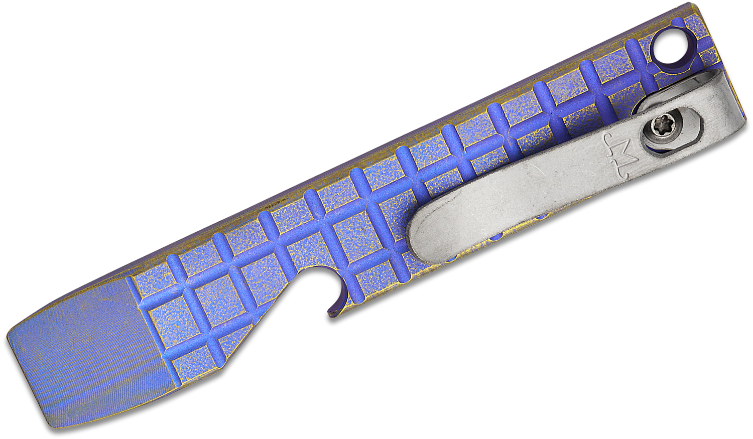 Maverick Customs 3.8" Blue/Gold Anodized Frag Milled Titanium Pry Bar ...