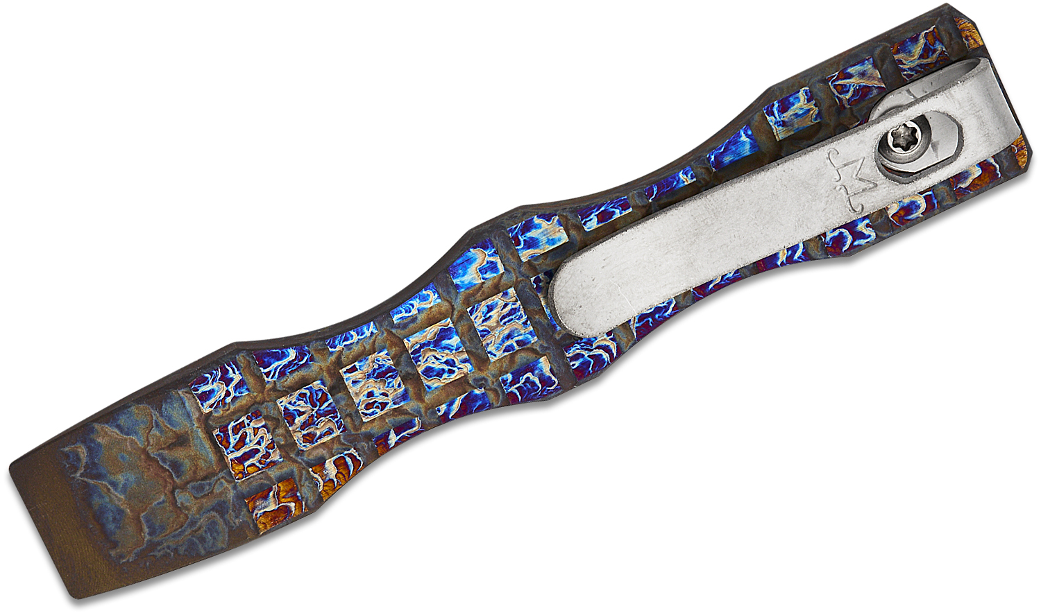 Maverick Customs 3.8" Chidori Anodized Frag Milled Shapely Titanium Pry ...