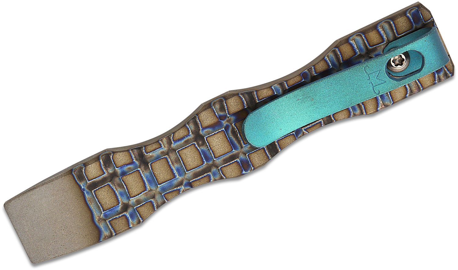 Maverick Customs 3.8" Flame Anodized Frag Milled Shapely Titanium Pry ...