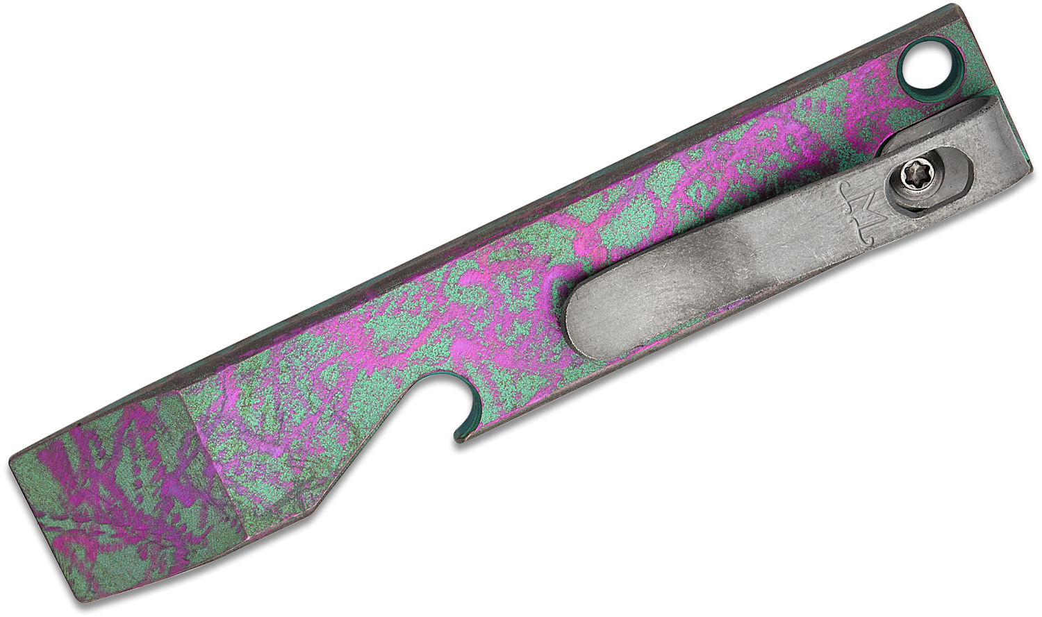 Maverick Customs 3.8" Teal/Pink Anodized Titanium Pry Bar with Bottle ...
