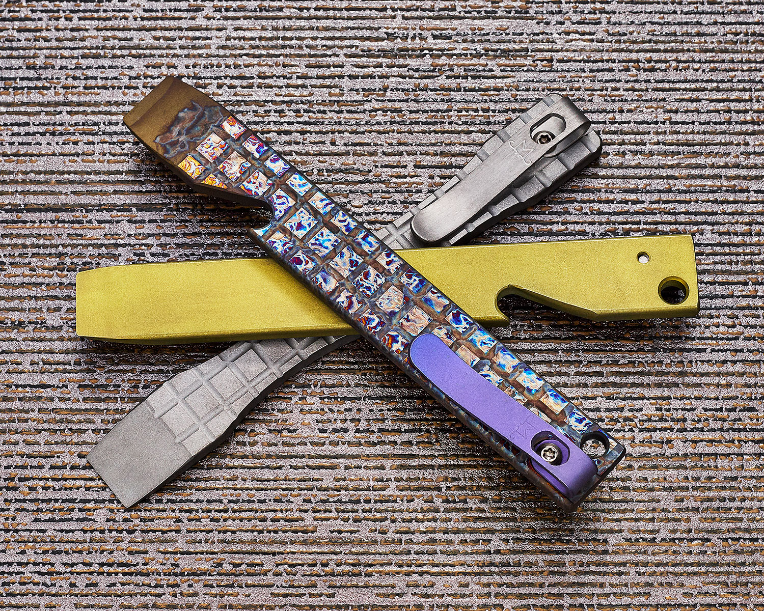 Maverick Customs 5" Chidori Anodized Frag Milled Titanium Pry Bar with ...