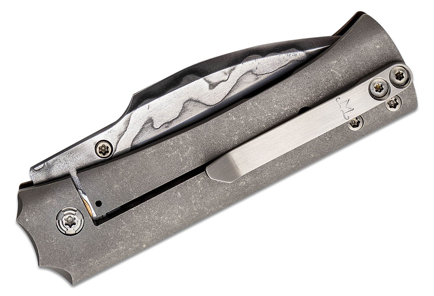 Maverick Customs Medium Viper Folding Knife 3.42" W-2 Drop Point Blade ...