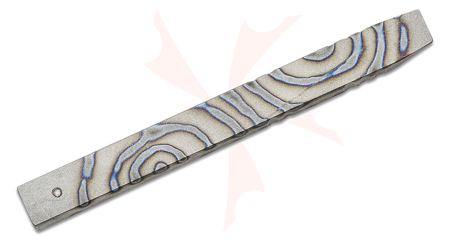 Maverick Customs Large Slim 5.25" Pry Bar, Ripple Flamed Titanium ...