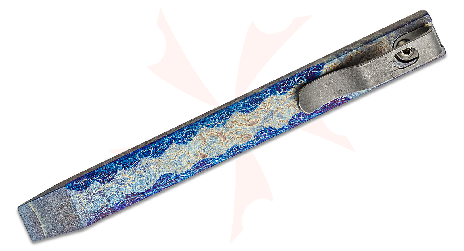 Maverick Customs Large Slim 5.25" Pry Bar, Entropic Finish Titanium ...