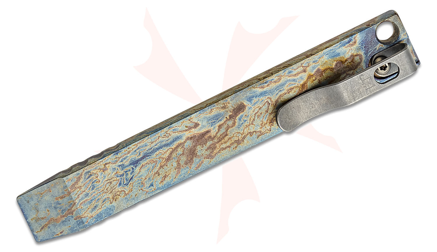 Maverick Customs Medium 5" Pry Bar with Jimping, Aged Entropic Finish ...