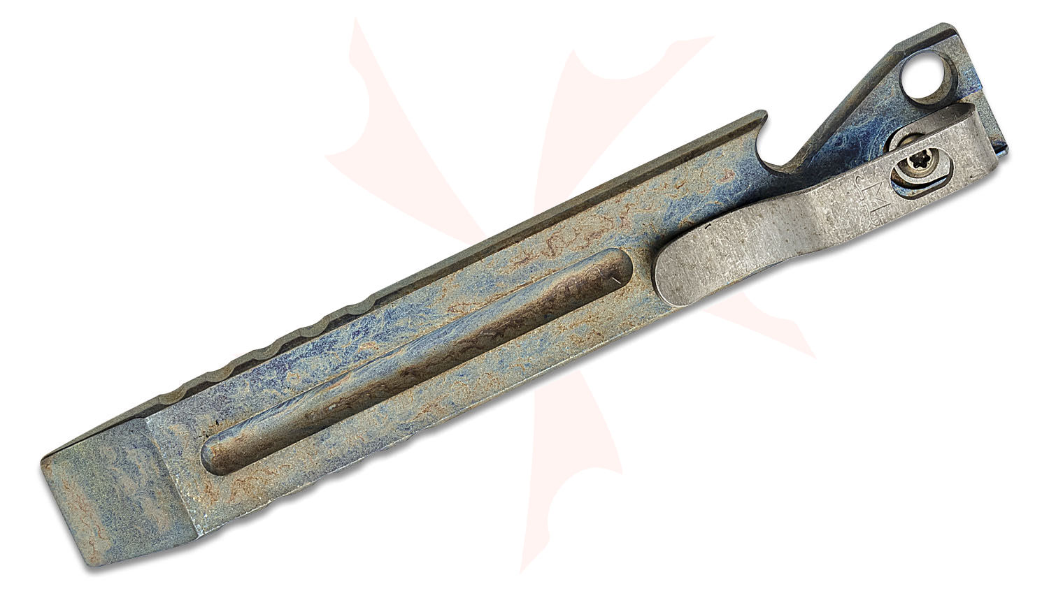 Maverick Customs Medium 5" Pry Bar with Bottle Opener and Jimping, Aged ...