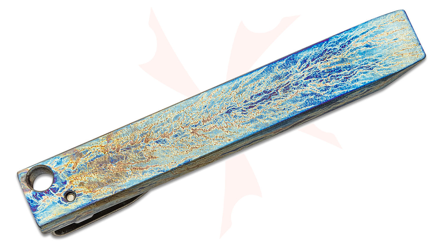 Maverick Customs Small Pry Bar, Entropic Finish Titanium - KnifeCenter ...