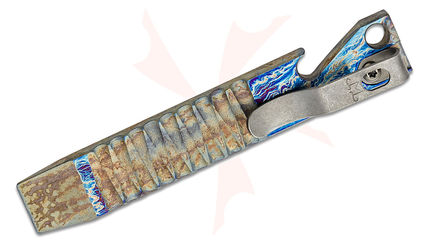 Maverick Customs Small 4" Pry Bar with Bottle Opener, Entropic Finish ...