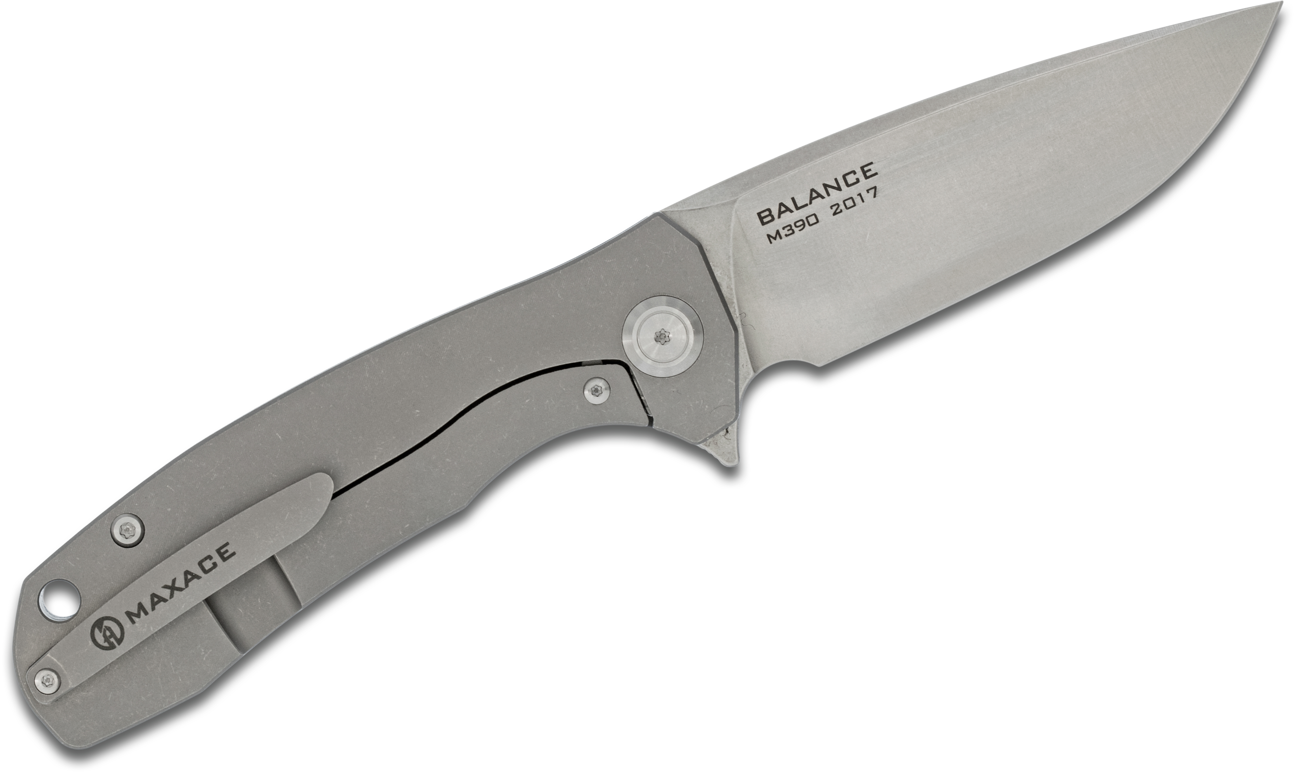 Maxace Knives Balance 2017 Flipper 3.7" M390 Stonewashed Blade, Carbon ...