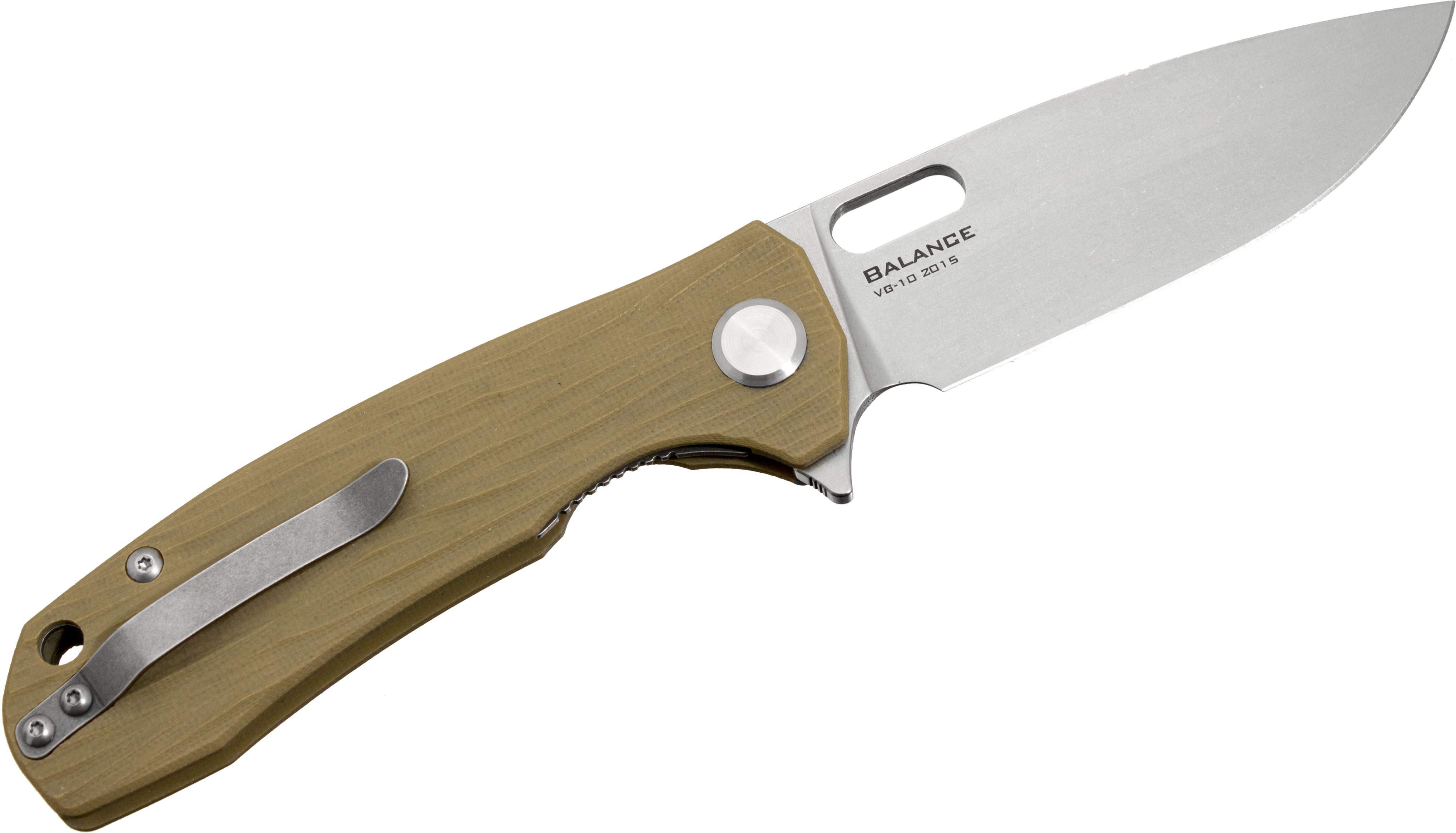Maxace Knives Balance Flipper 3.54" VG10 Stonewashed Plain Blade ...